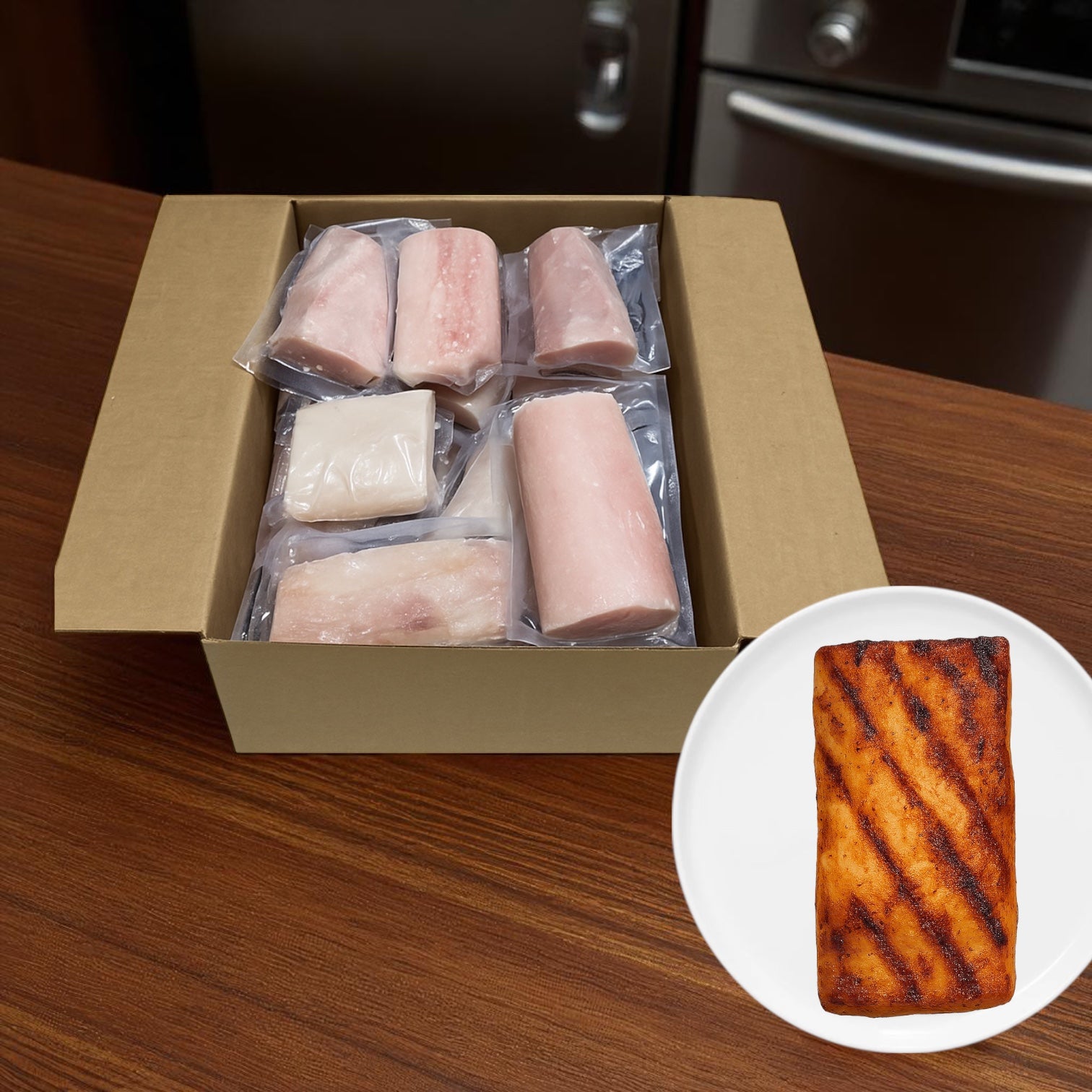 Mahi Mahi Portion Boneless Skinless 6 Ounce 10 LB