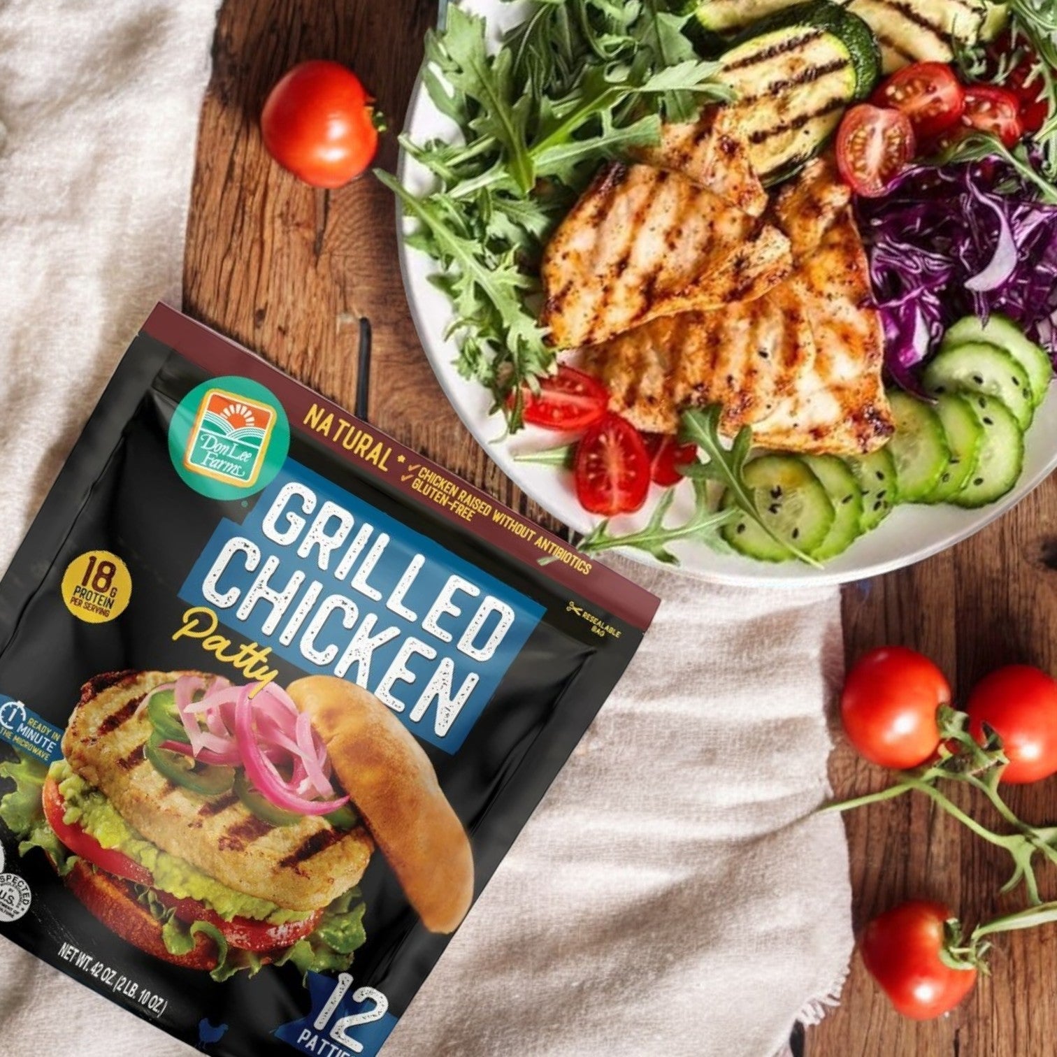 Don Lee Farms Chicken Patties, 12-Count – Delicious, All-Natural & Ful