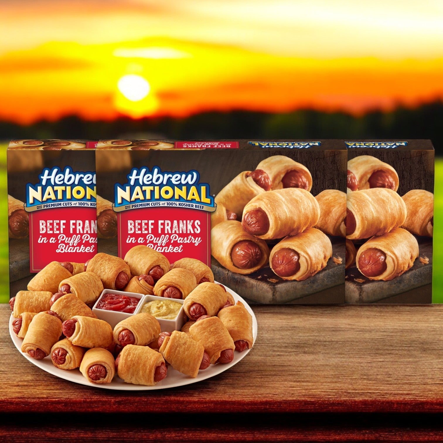 Hebrew National Beef Franks in a Puff Pastry Blanket –3 Boxes of 18.4