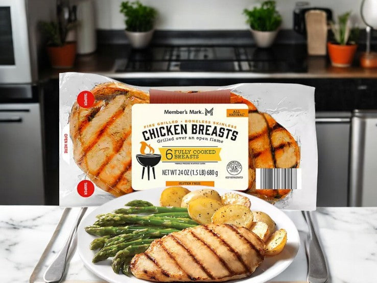 Member's Mark Fire Grilled Chicken Breasts, Fresh 6 ct- 1 Pack
