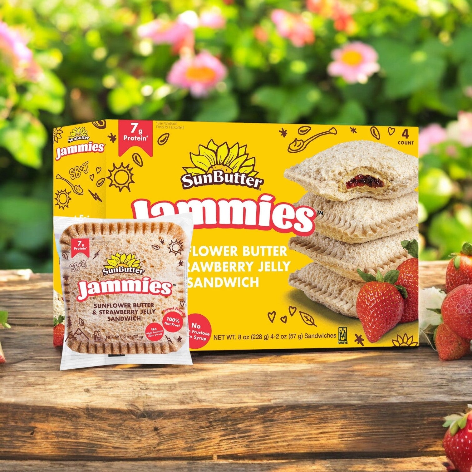 SunButter Sunflower Butter & Strawberry Jelly Sandwich Jammies, 8 oz.