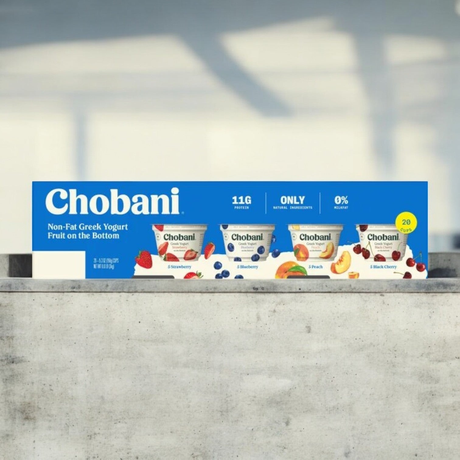 Chobani Greek Yogurt Variety Pack, 5.3 oz, 20-count