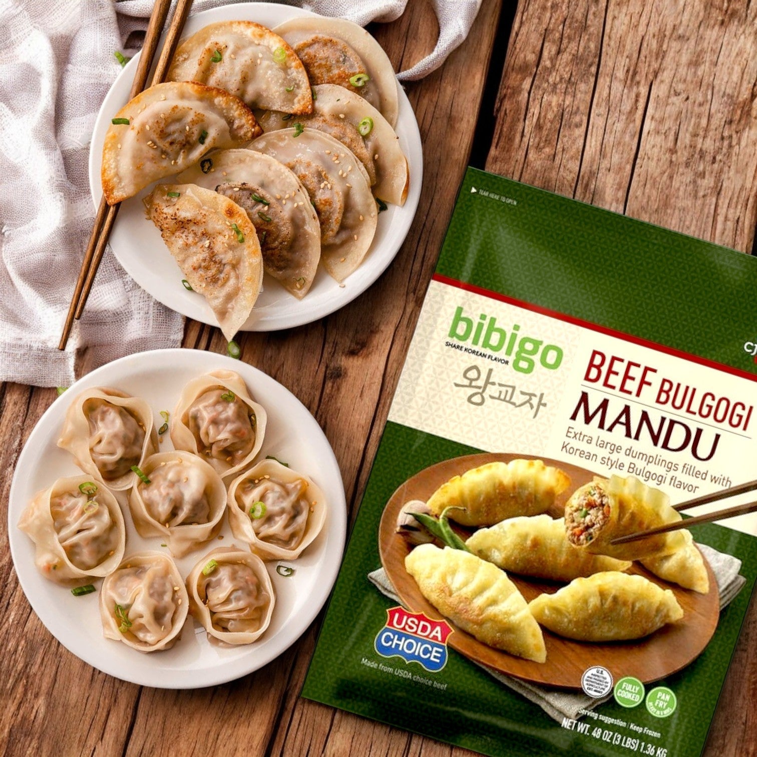 Bibigo Beef Bulgogi Mandu Dumplings – 3 lbs