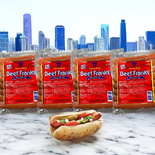 Vienna Beef Fully Cooked Franks 4 Packs (32 oz. each pack) 64 Total Ho