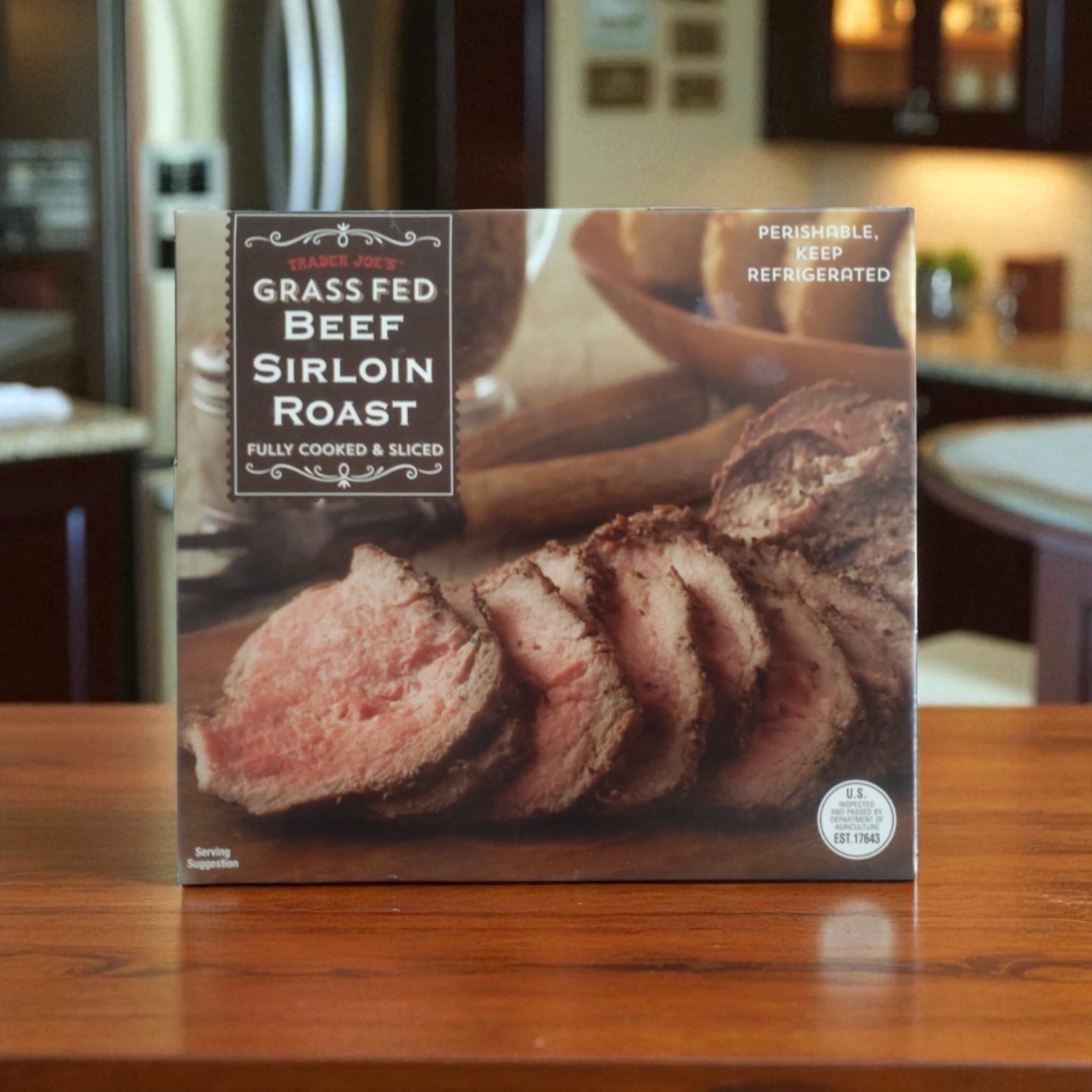 Trader Joes Grass Fed Beef Sirloin Roast 1 LB Case