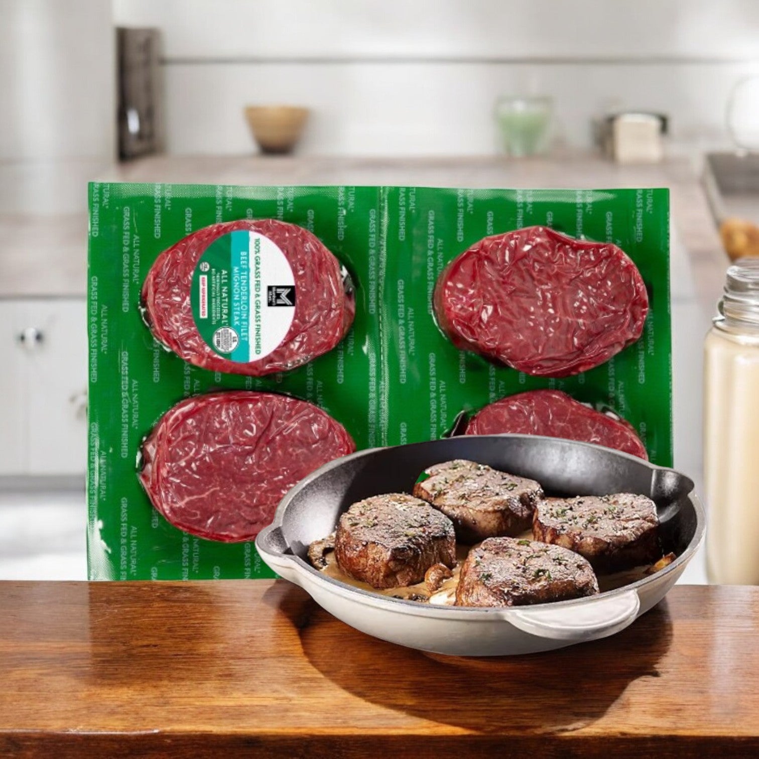 Tenderloin Beef Steak- Thomas Farms Grass Fed- 1 Pack- 4 Steaks