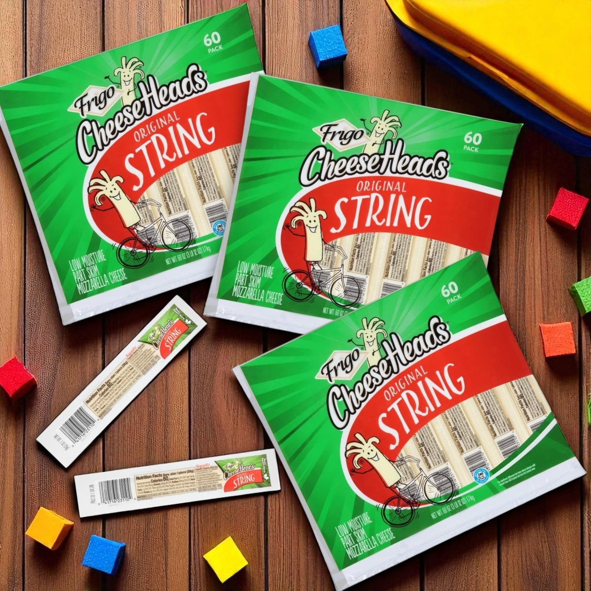 Frigo® Cheese Heads® Original Mozzarella String Cheese Snacks – 1 oz,